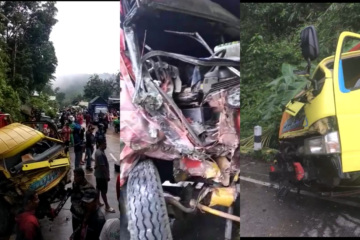 Kronologi Adu Banteng Truk Trailer dengan Truk Engkel di Jalan Magelang-Purworejo - BorobudurNews